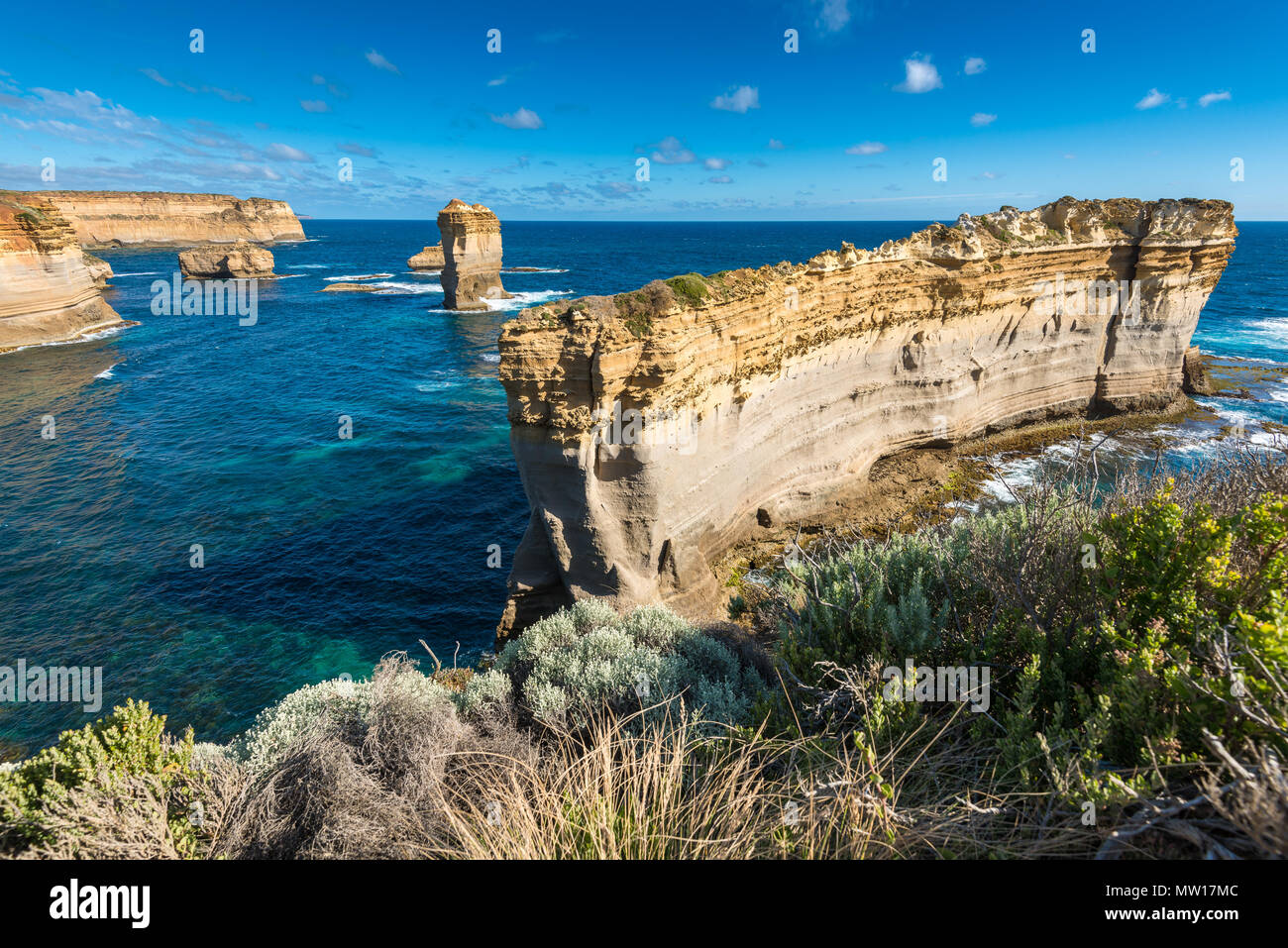 Razorback, a natural limestone rock formation, Port Campbell National ...