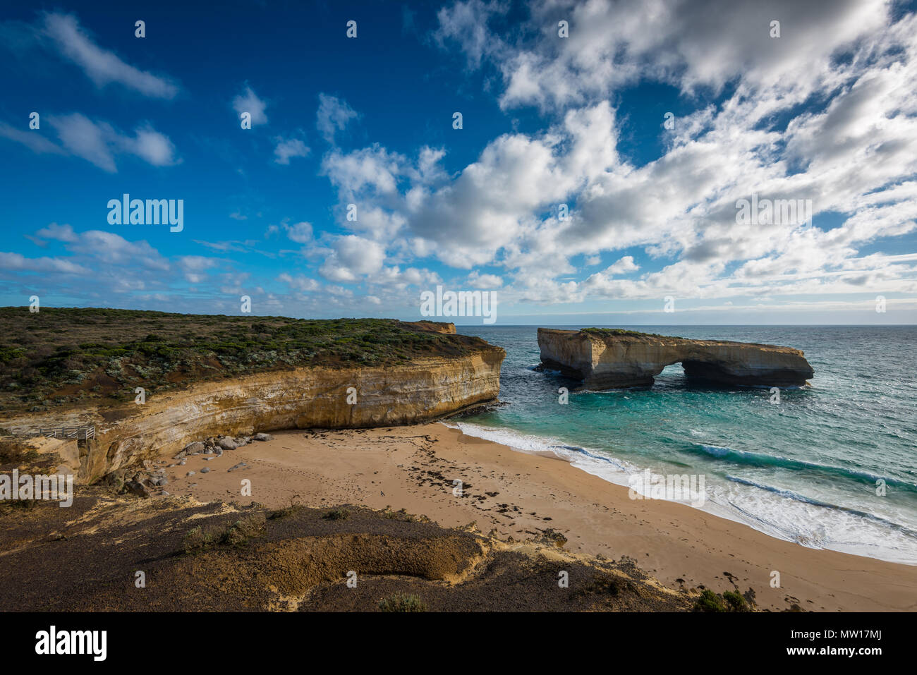 London Arch (formerly London Bridge) is an offshore natural arch ...