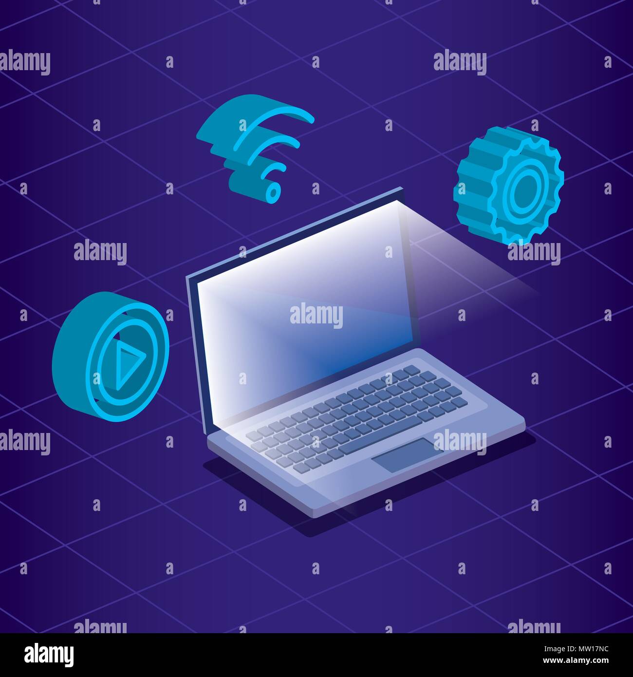 digital technology isometrics icons Stock Vector Image & Art - Alamy