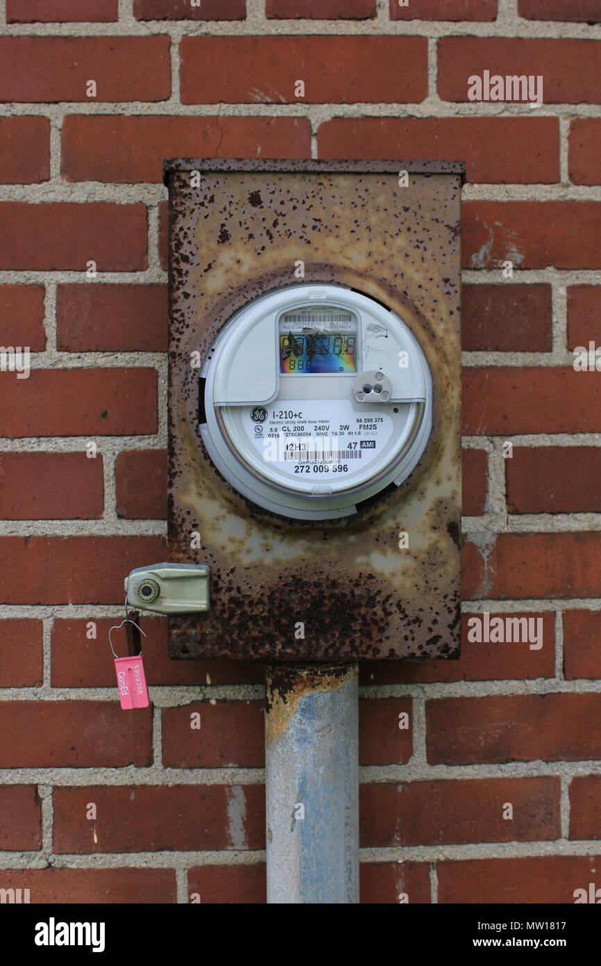Electricity meter for a Chicago park district cute brick concession ...