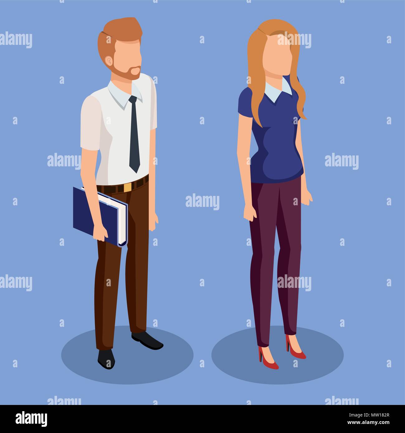 business couple isometric avatars Stock Vector Image & Art - Alamy