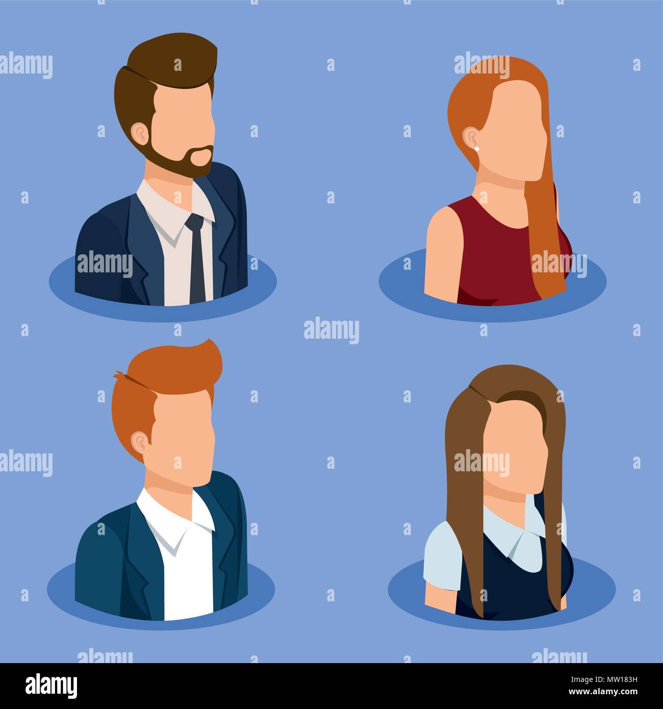 business people isometric avatars Stock Vector Image & Art - Alamy