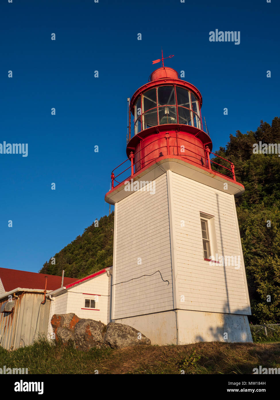 Cap-Chat Lighthouse, village of Cap-Cat, Gaspe Peninsula, Quebec ...