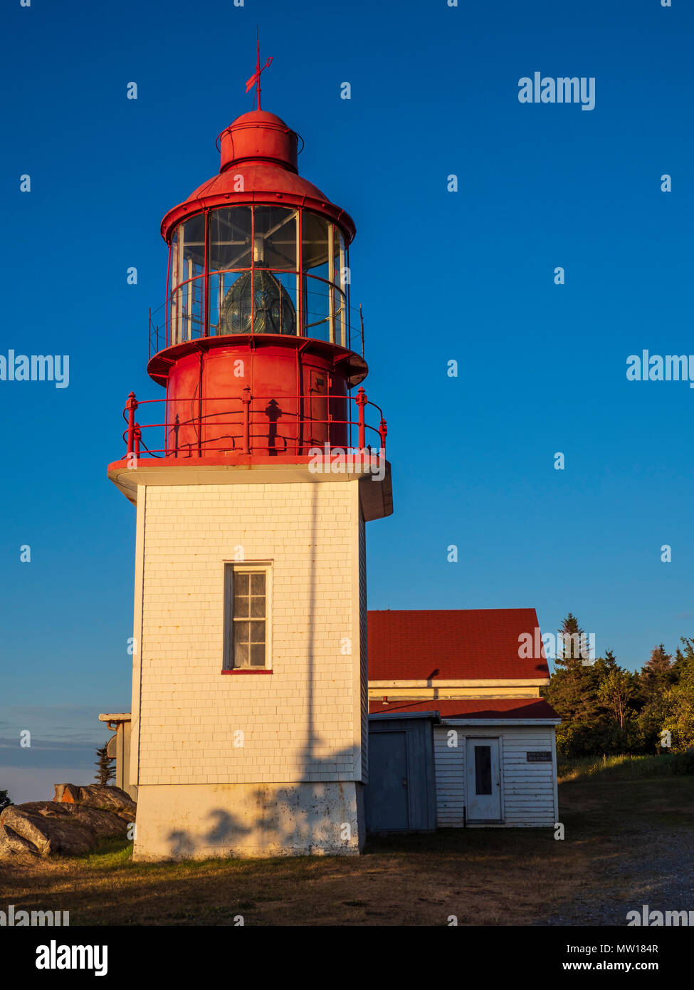 Cap-Chat Lighthouse, village of Cap-Cat, Gaspe Peninsula, Quebec ...