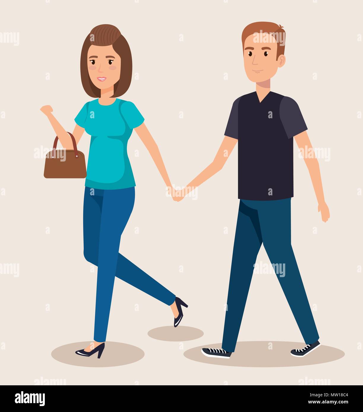 young couple avatars characters Stock Vector Image & Art - Alamy