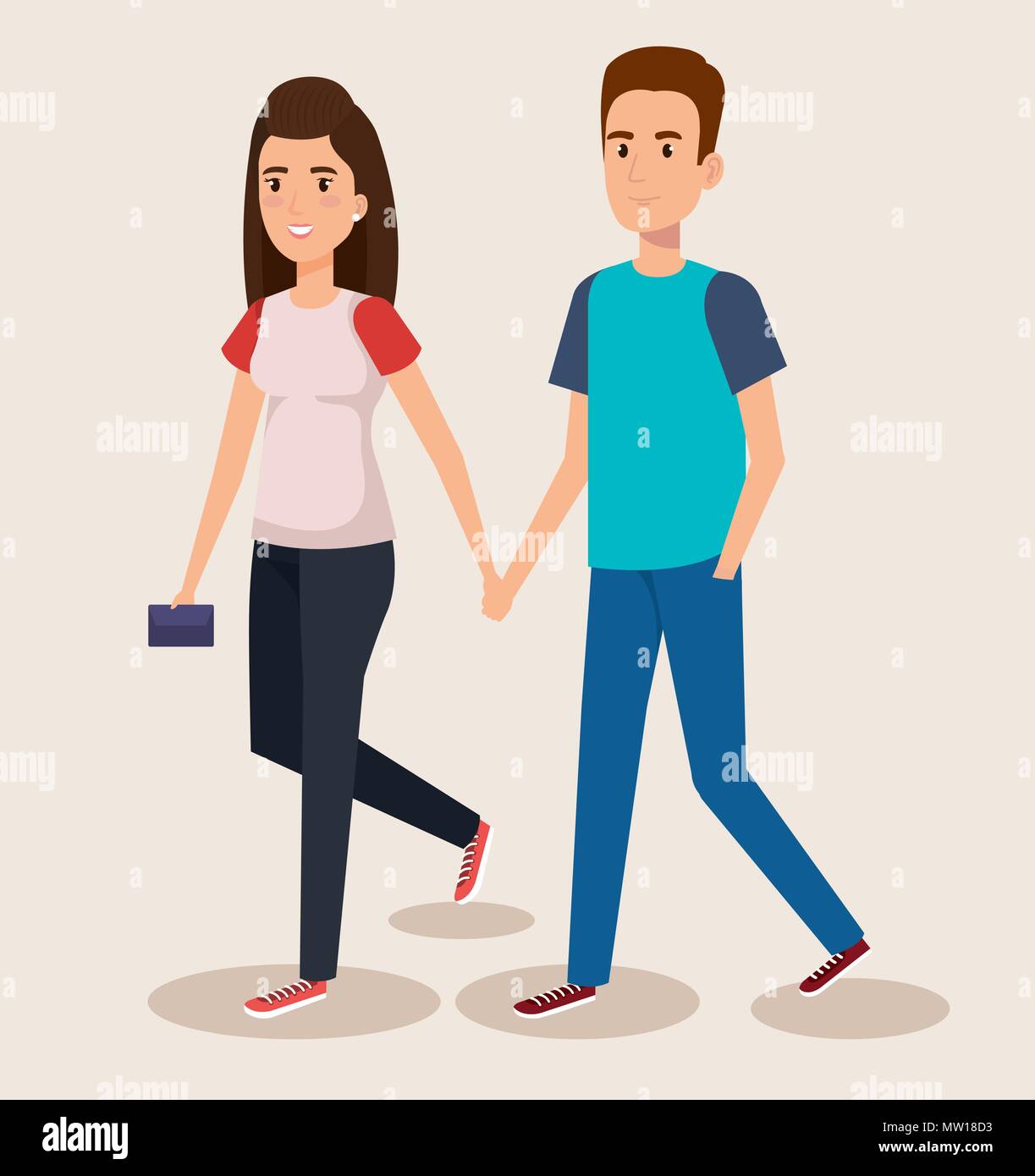 young couple avatars characters Stock Vector Image & Art - Alamy