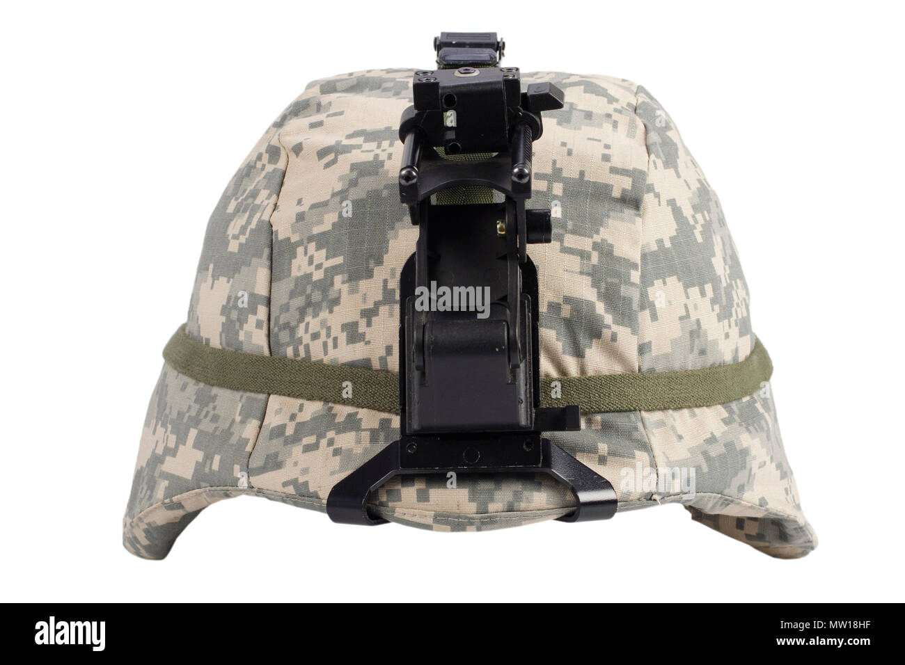us army kevlar helmet with night vision mount isolated on whhite Stock ...