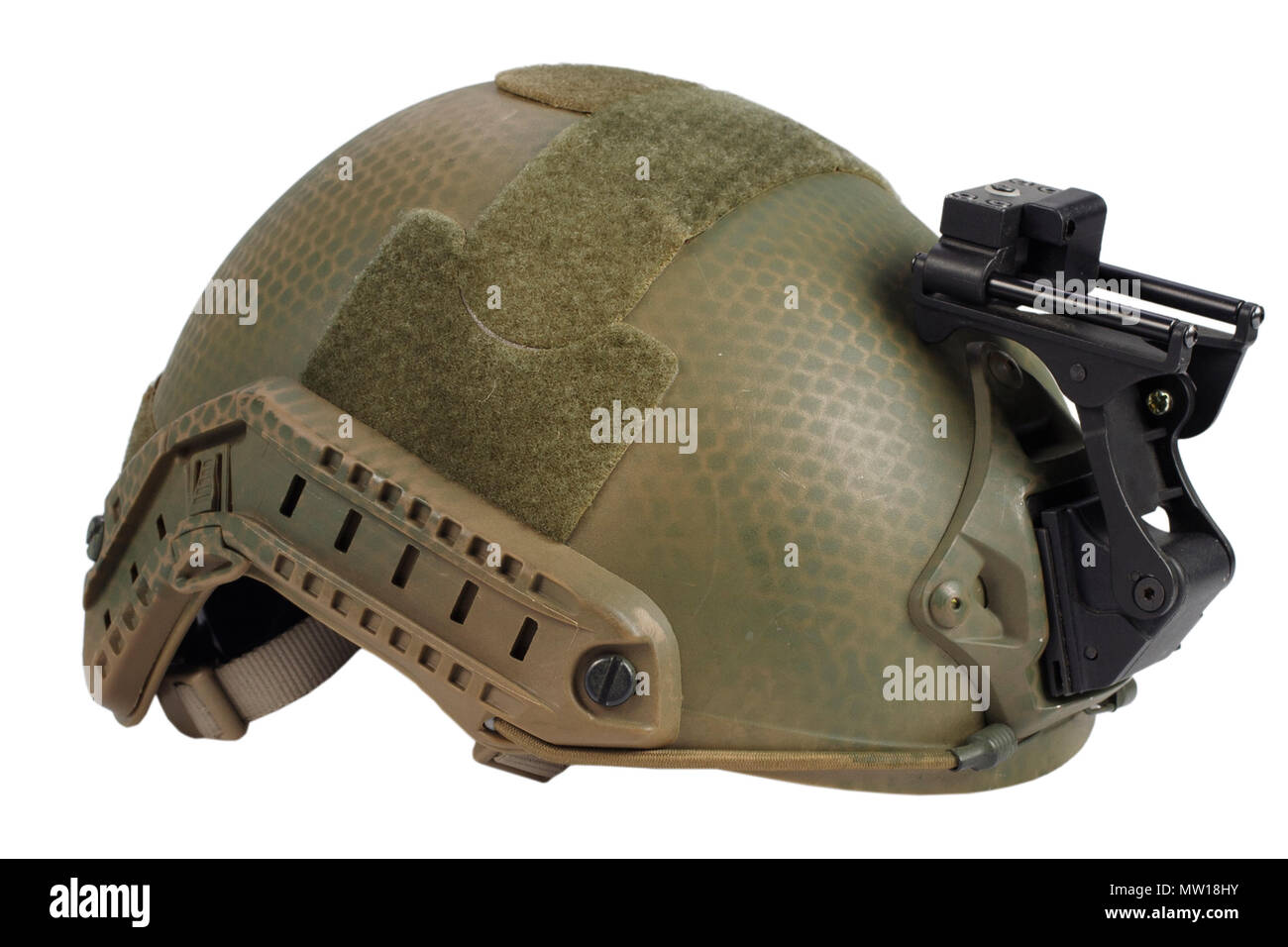 us army kevlar helmet with night vision mount isolated on whhite Stock ...