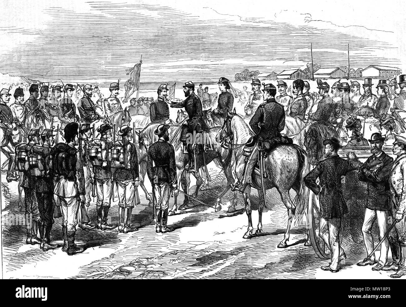 . Prince Charles of Roumania decorating soldiers who have been under ...