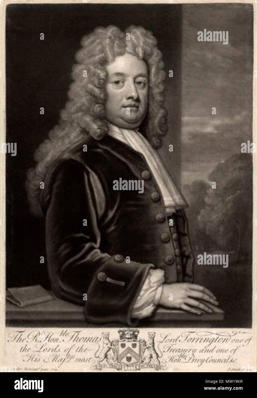 . English: Thomas Newport, Baron Torrington(c1655-1719) . 1720 ...