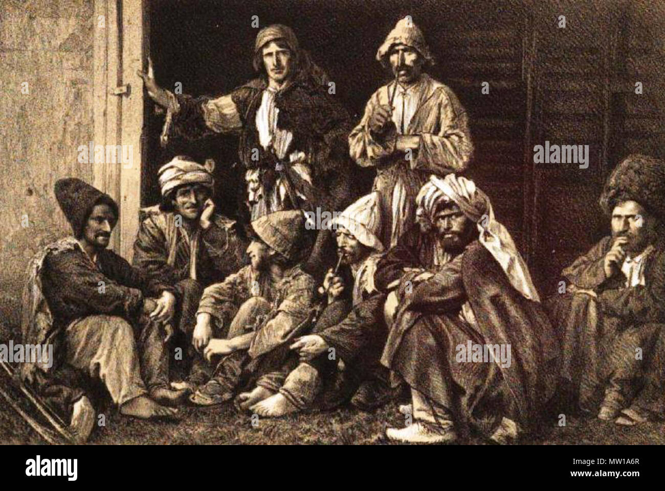. English: Svan types from Latali community . 1875. Jules Laurens (1825 ...