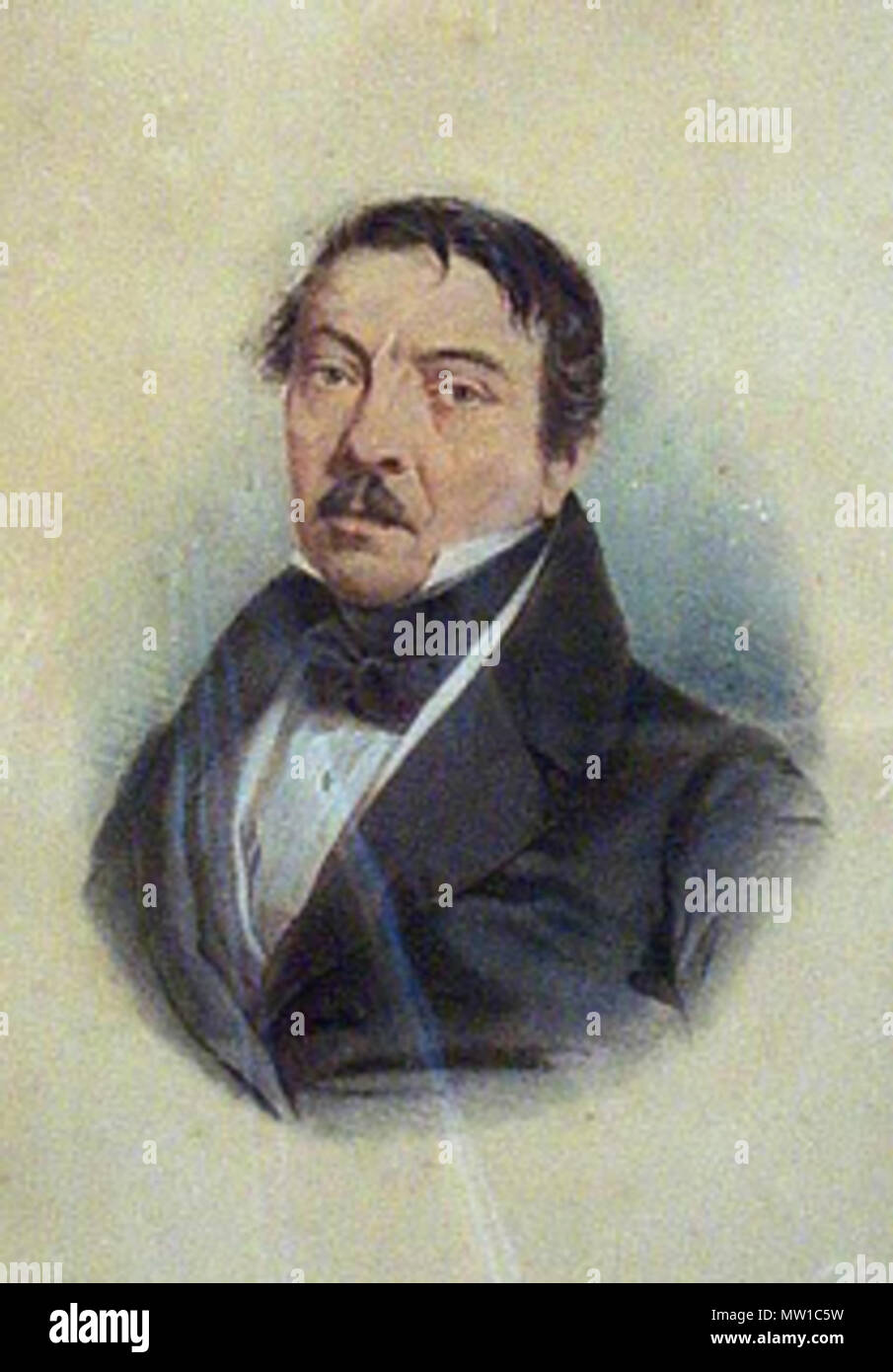 . Ramon Carnicer i Batlle, Catalan opera composer. Painting in the ...