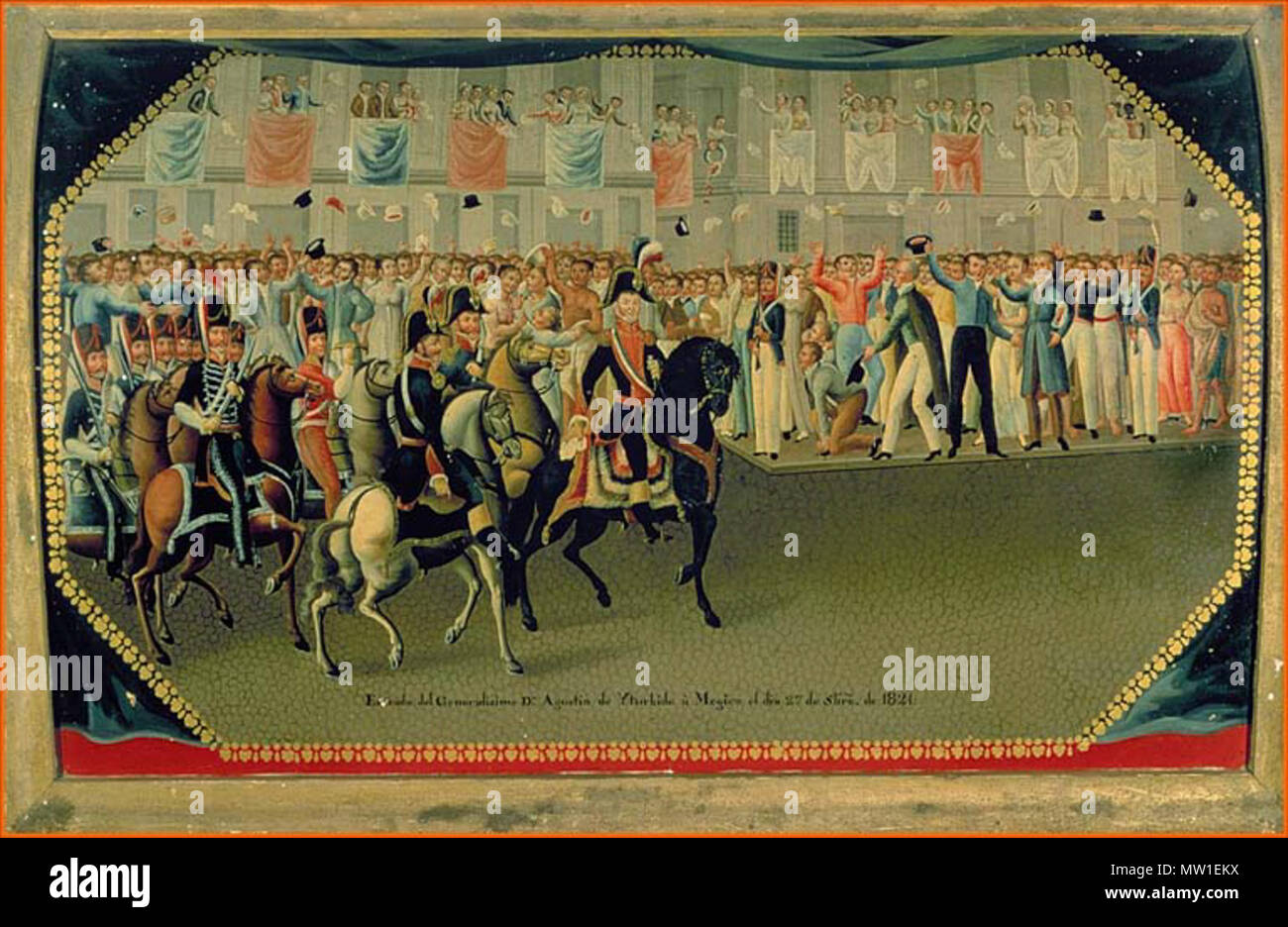 . English: Agustin de Iturbide entrance to Mexico City on 27 September ...