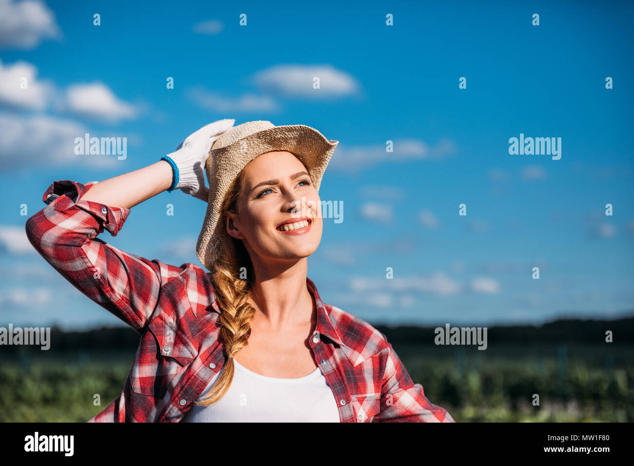 Attractive young female farmer hi-res stock photography and images - Alamy