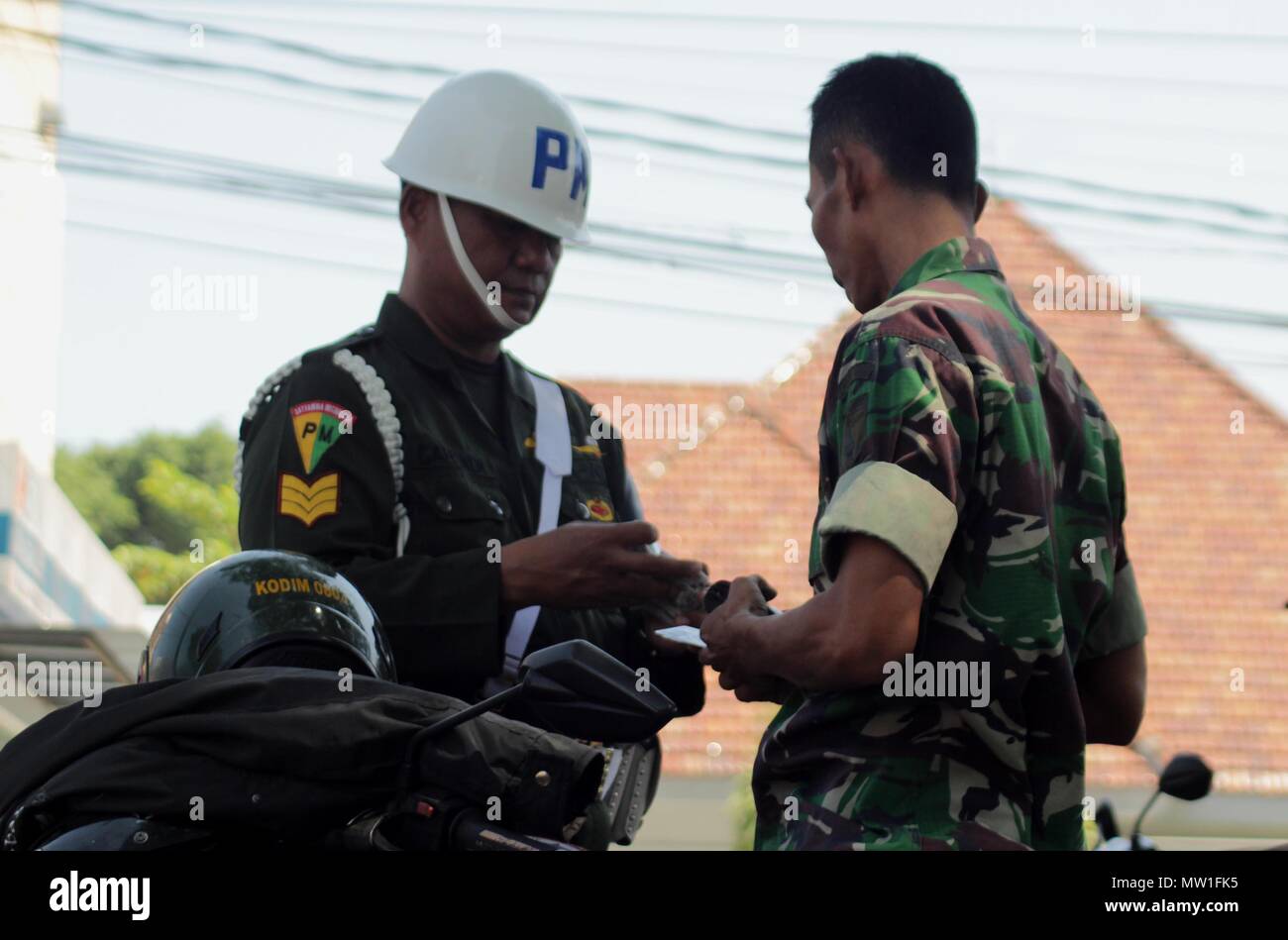 Madiun, Indonesia. 30th May, 2018. Military Police Detachment personnel ...