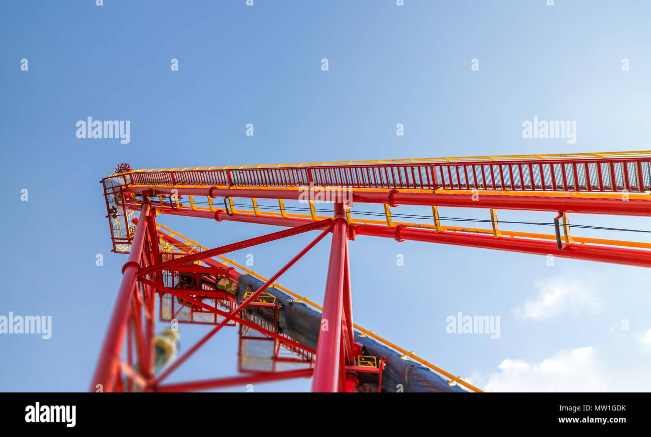 Red roller coaster hi-res stock photography and images - Alamy