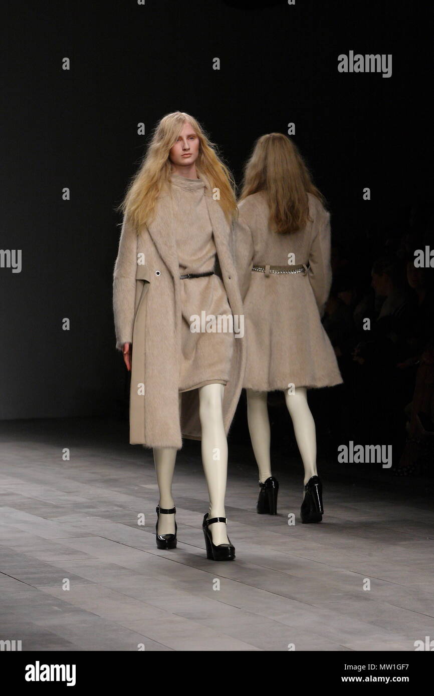 Model on the runway for the Betty Jackson Collection fashion show ...