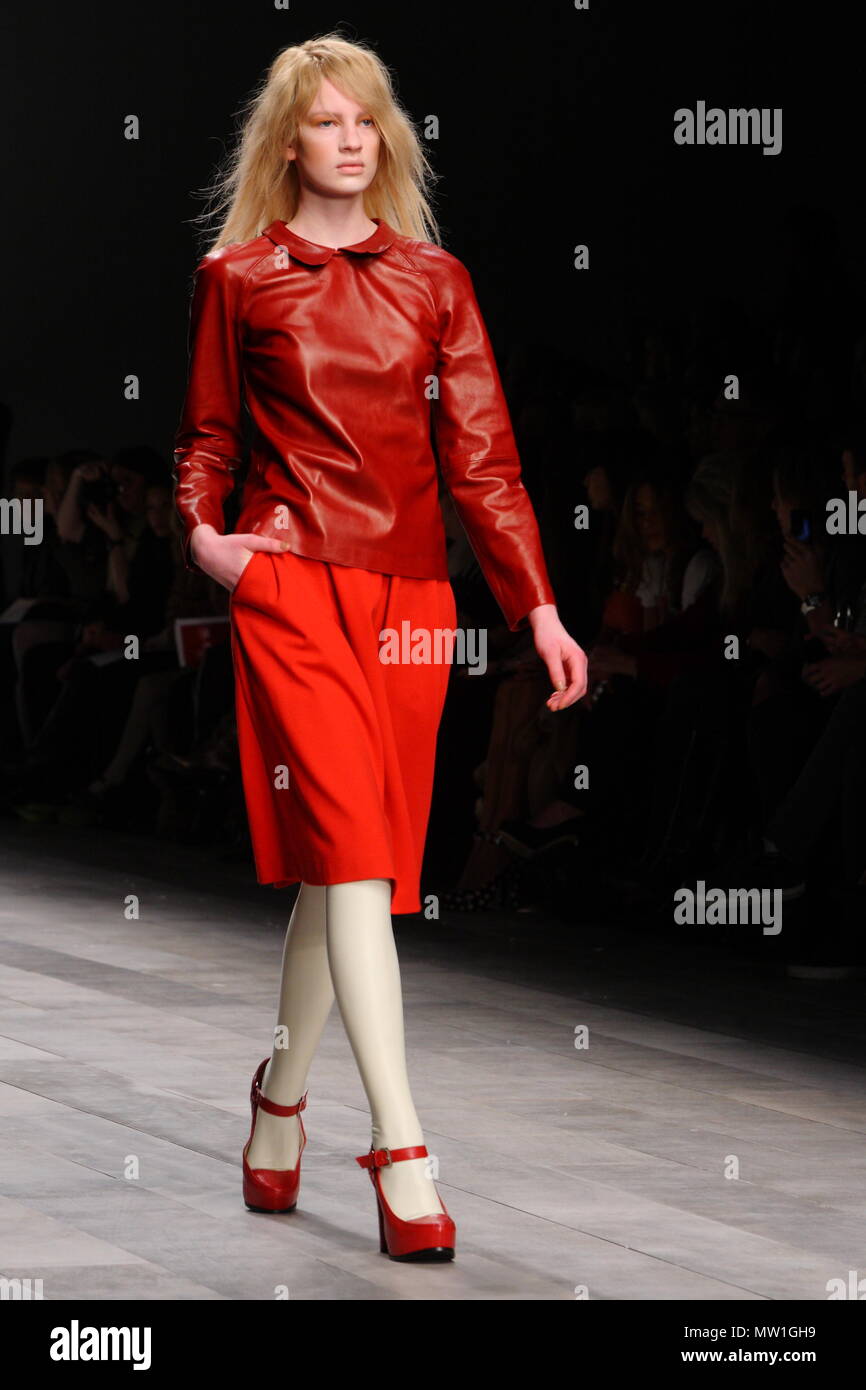 Model on the runway for the Betty Jackson Collection fashion show ...