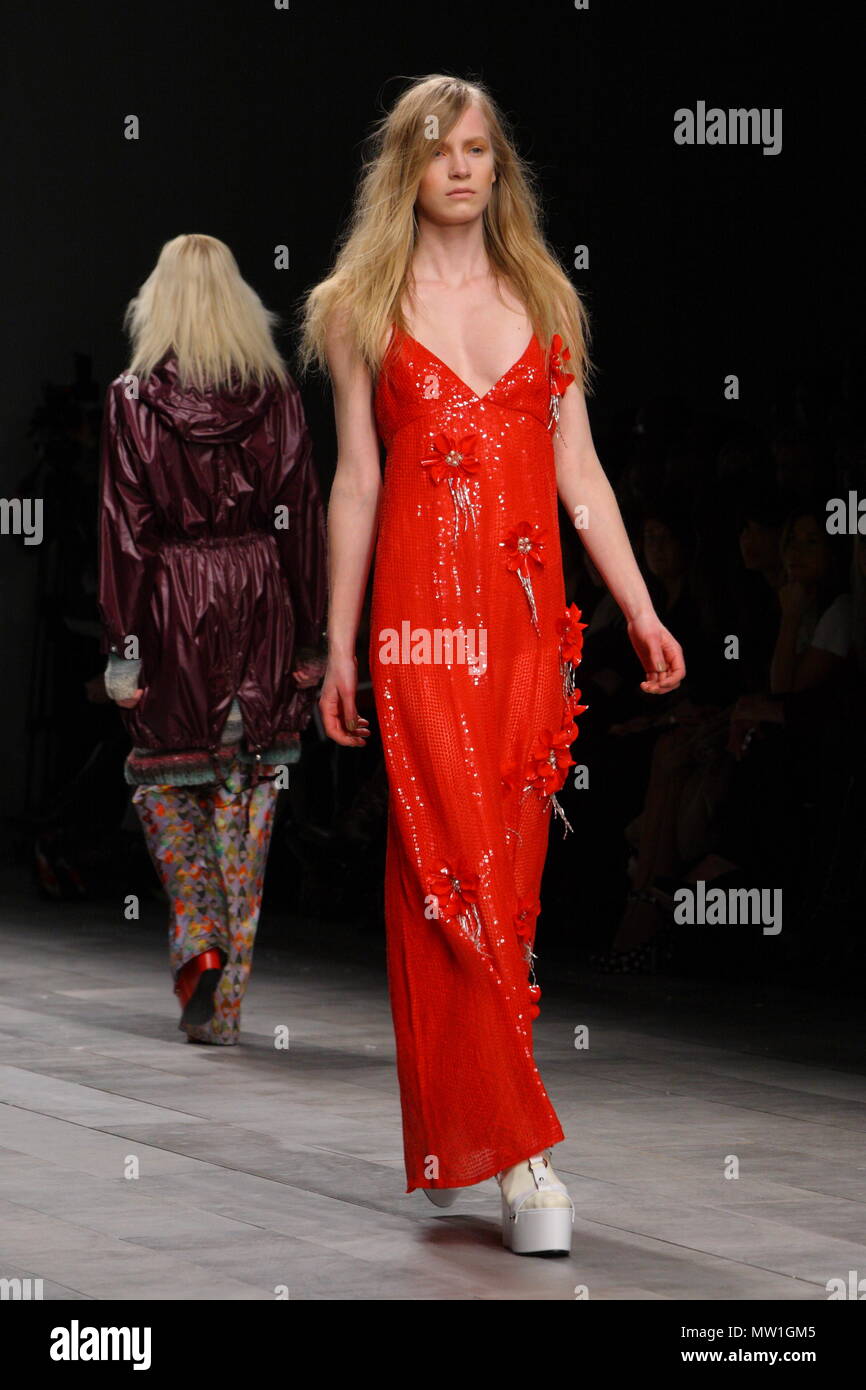 Model on the runway for the Betty Jackson Collection fashion show ...