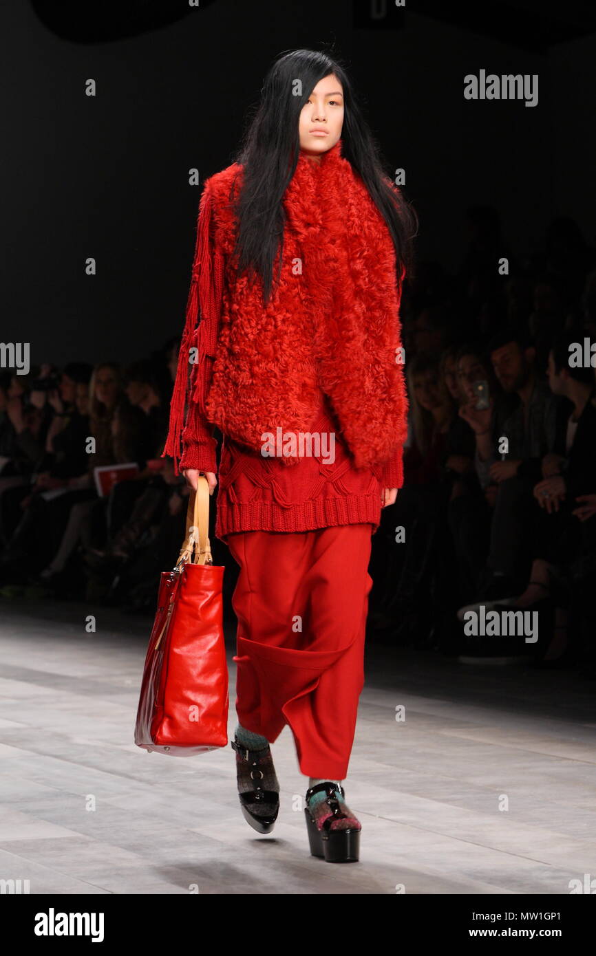 Model on the runway for the Betty Jackson Collection fashion show ...