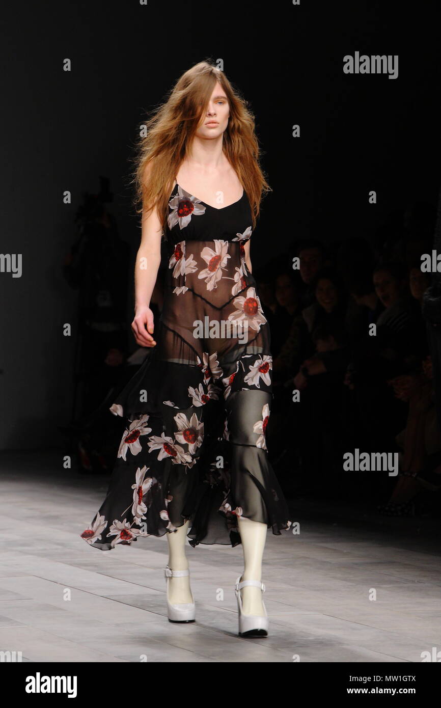 Model on the runway for the Betty Jackson Collection fashion show ...
