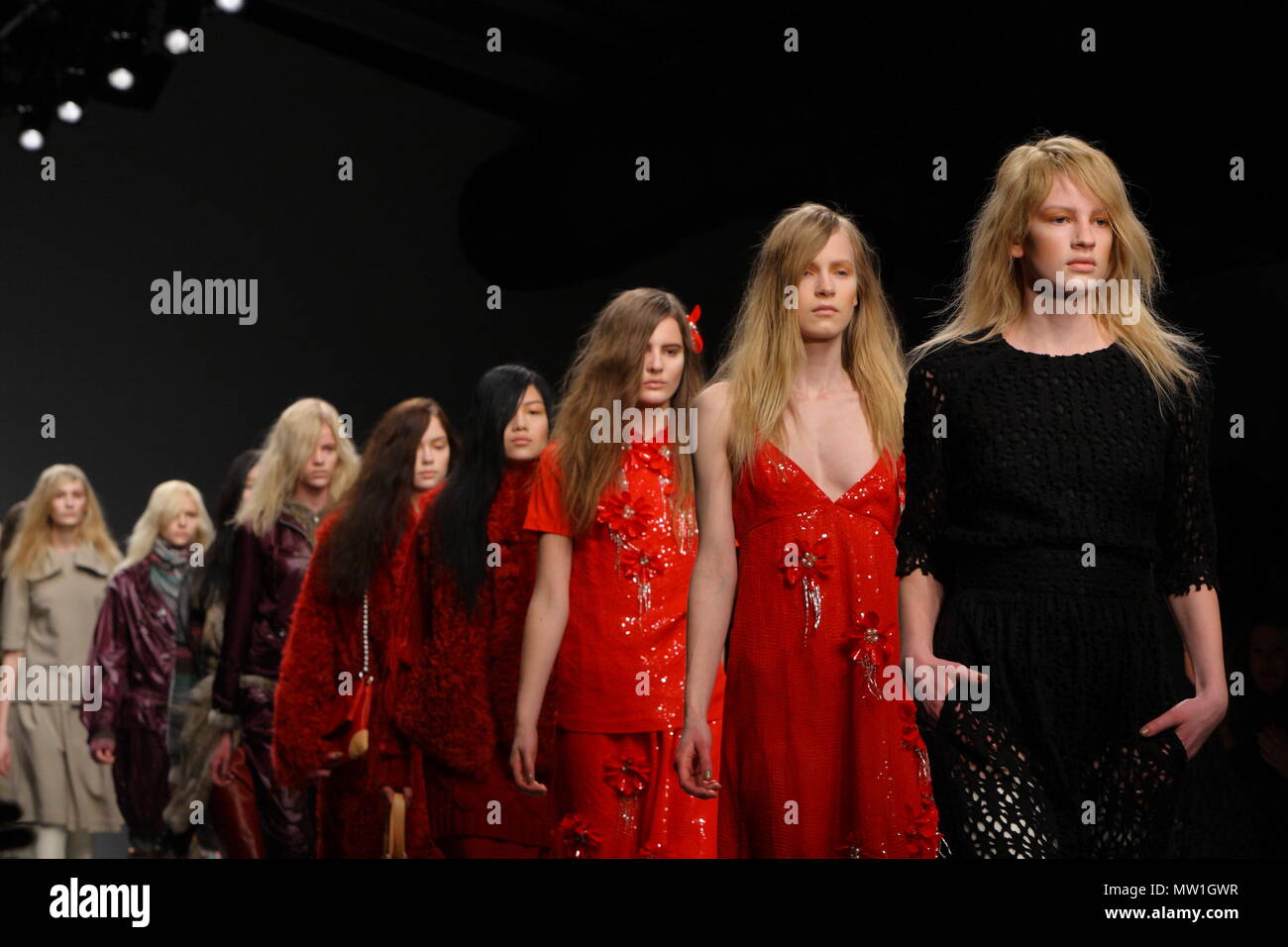 Model on the runway for the Betty Jackson Collection fashion show ...