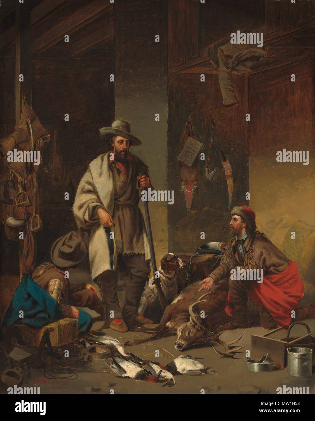 . The Trapper's Cabin . 1858 600 The Trapper's Cabin A29019 Stock Photo ...