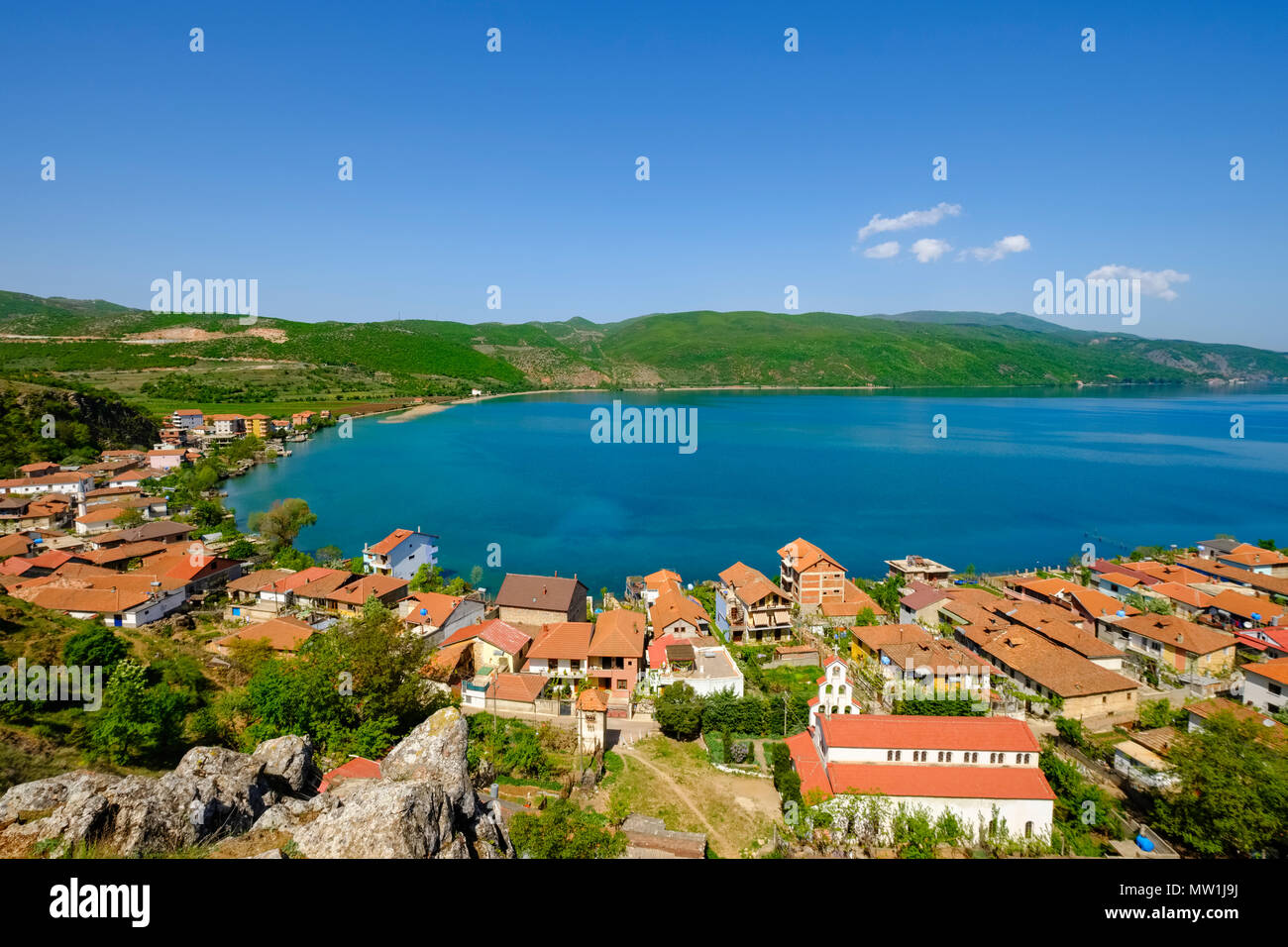 Lin at Lake Ohrid, Korca region, Albania Stock Photo - Alamy