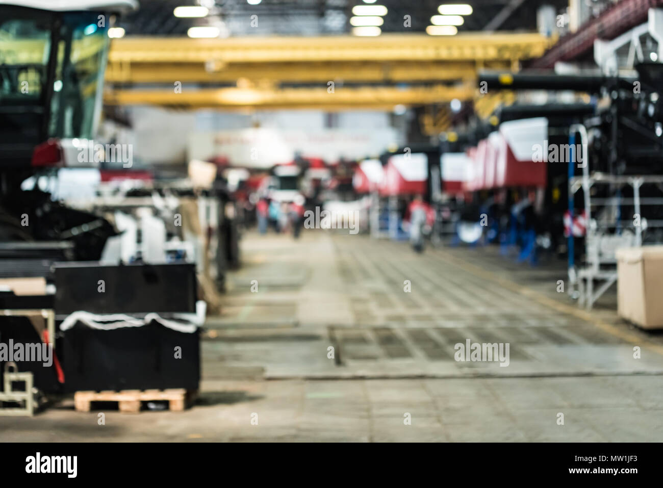 Assembly workshop interior at big industrial plant Stock Photo - Alamy