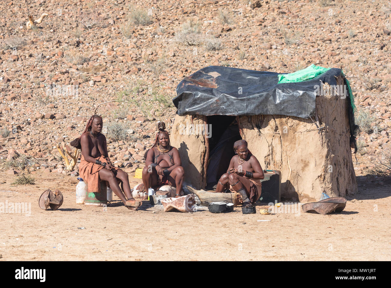 Himba, tribal village, Namibia, Africa Stock Photo - Alamy