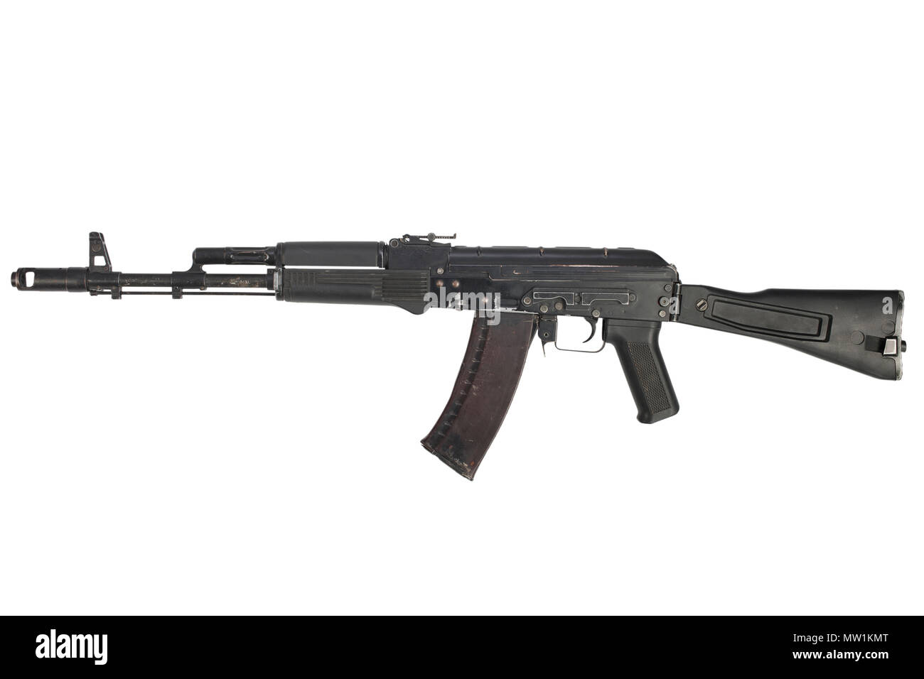 modern kalashnikov AK 74M assault rifle on white Stock Photo - Alamy