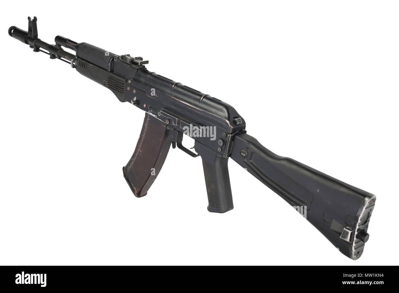 modern kalashnikov AK 74M assault rifle on white Stock Photo - Alamy