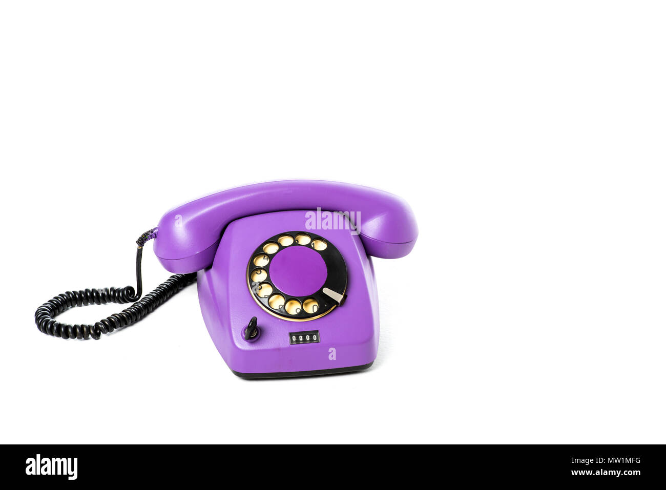 Retro purple telephone tube on hi-res stock photography and images - Alamy