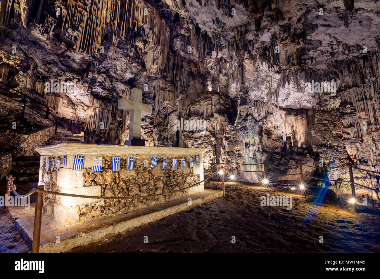 Cave of Gerontospilios, Melidoni, Crete, Greece Stock Photo - Alamy
