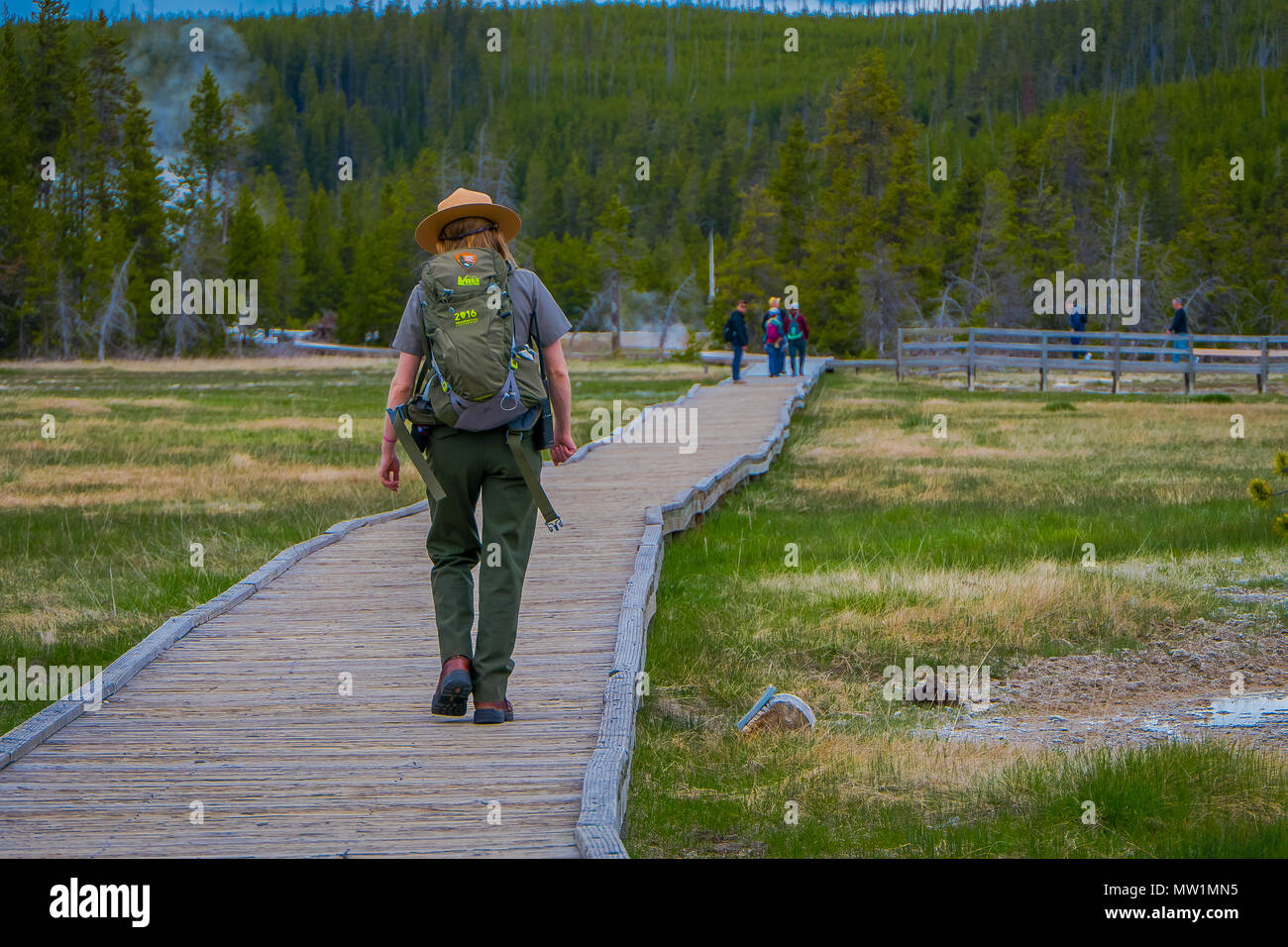 Yellowstone national park ranger scenic hi-res stock photography and ...