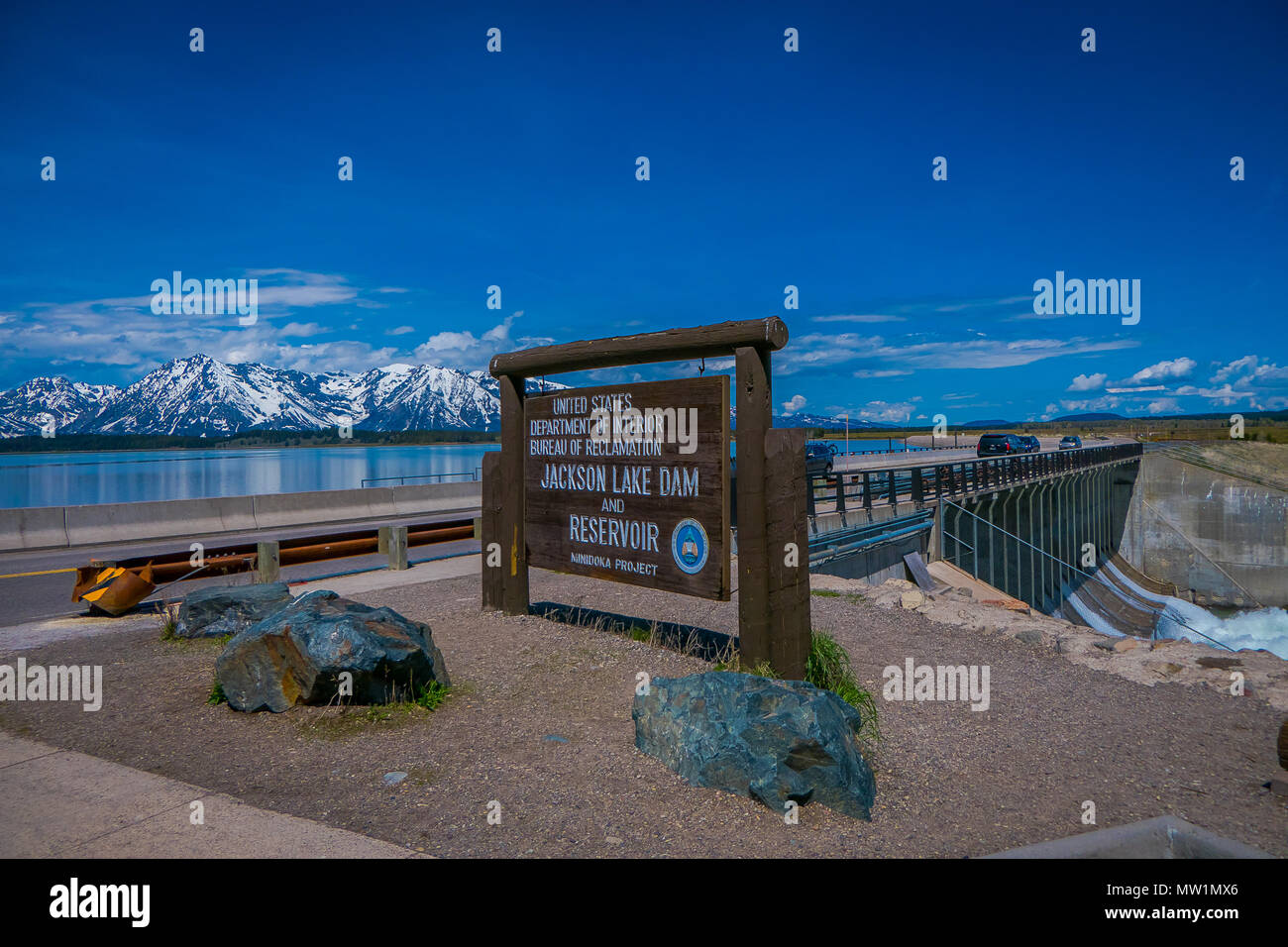 Natural lake enlarged by jackson dam hi-res stock photography and ...