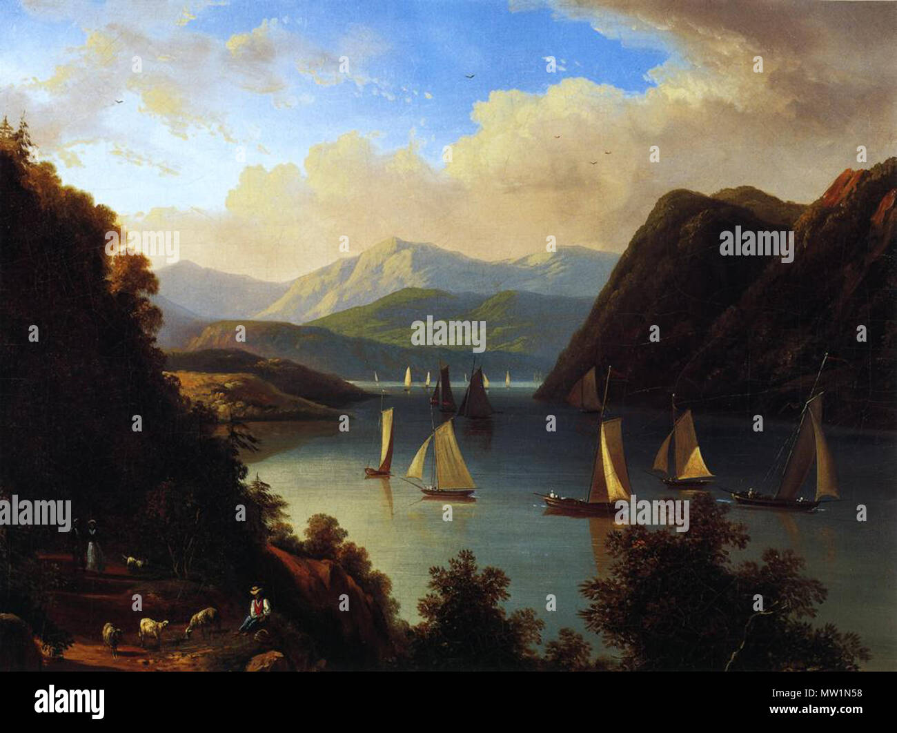 . English: Anthony's Nose on The Hudson . circa 1845 630 Victor ...