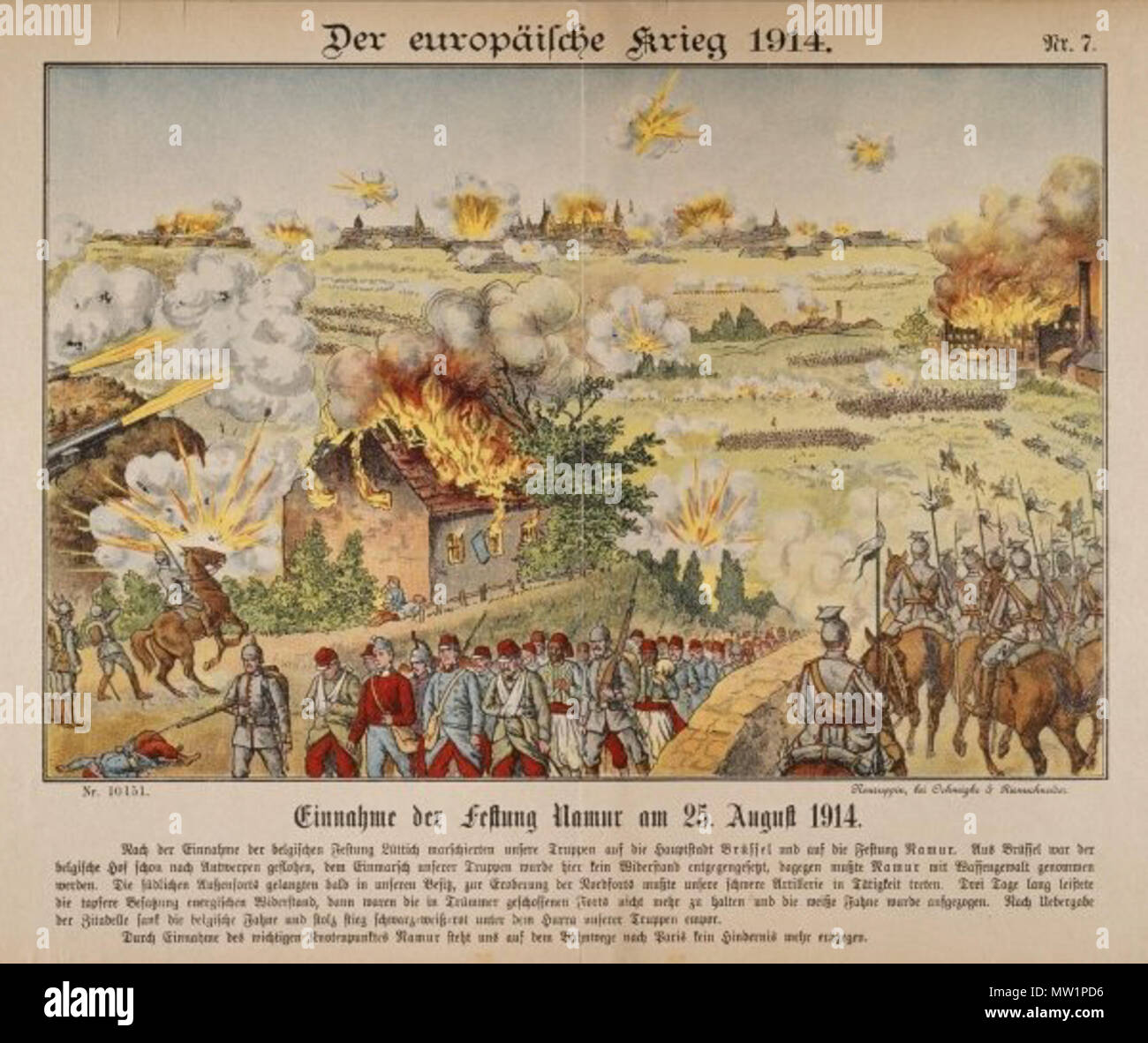 . A German print depicting the capture of the citadel of Namur in ...