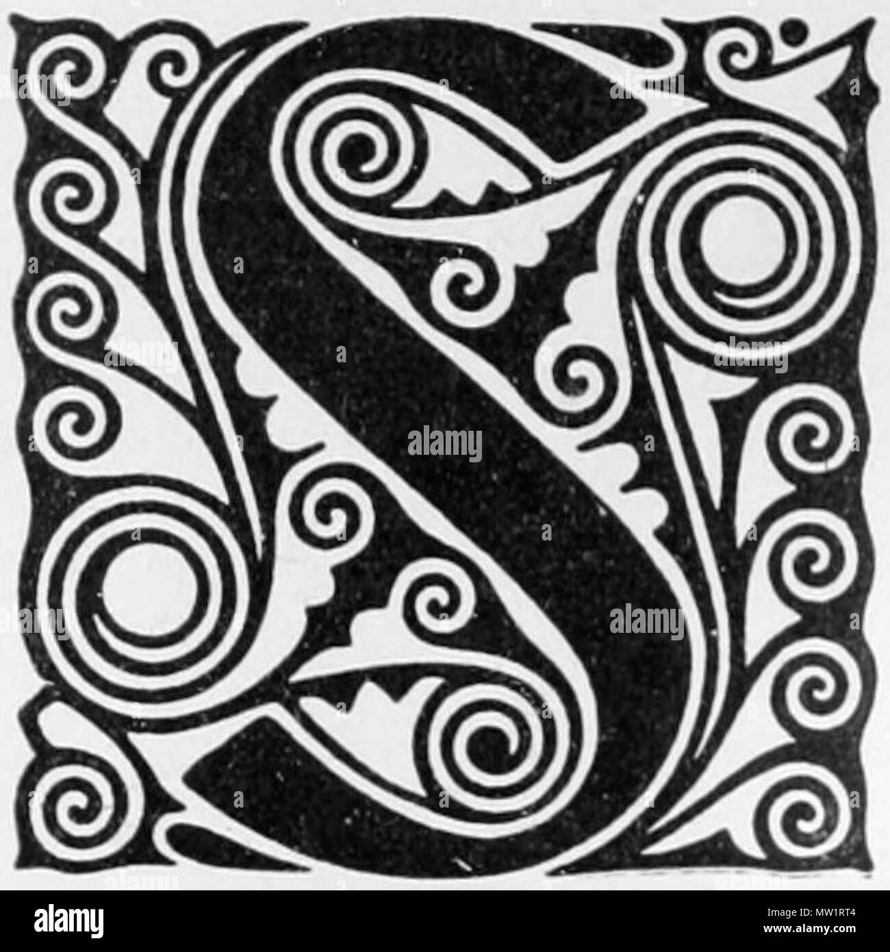. Français : la lettre S, initiale ornée . 1909. Anonymous 606 ...