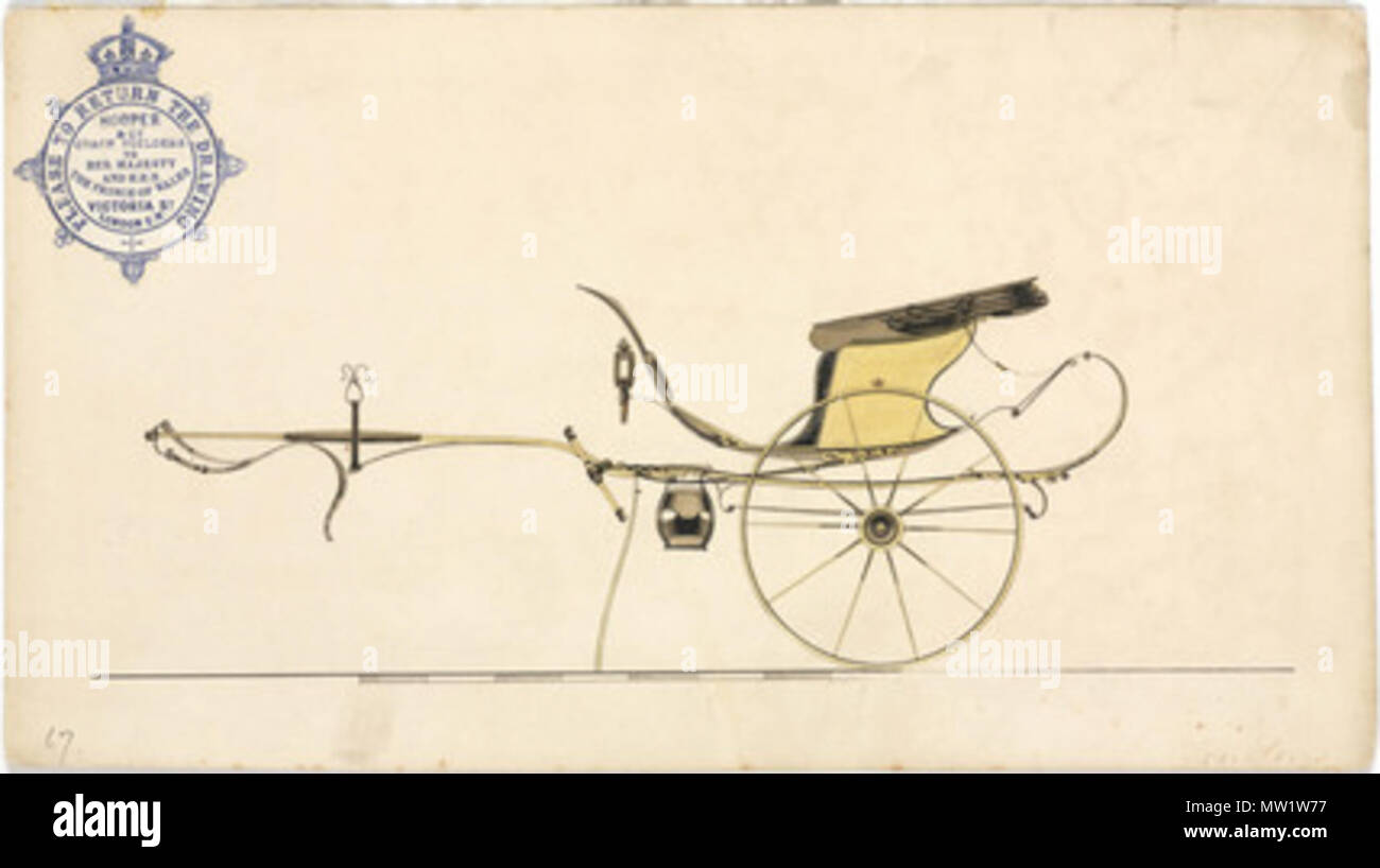 . Pen and watercolour drawing of a design for a trap produced by the ...