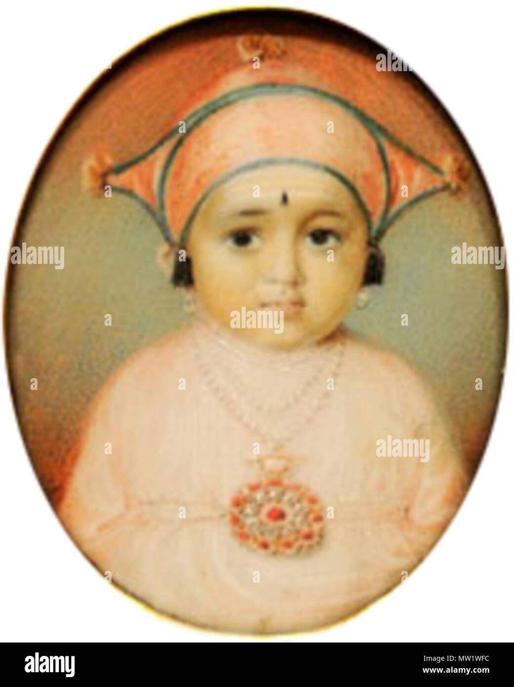 . Miniature portrait of Baby Rajah, son of Lingah Rajah . circa 1805 ...