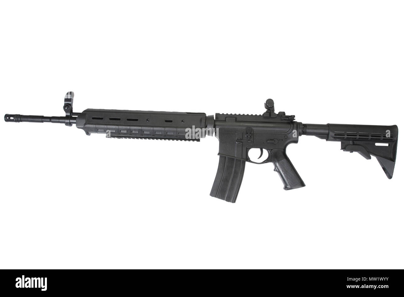 m16 rifle isolated on a white background Stock Photo - Alamy