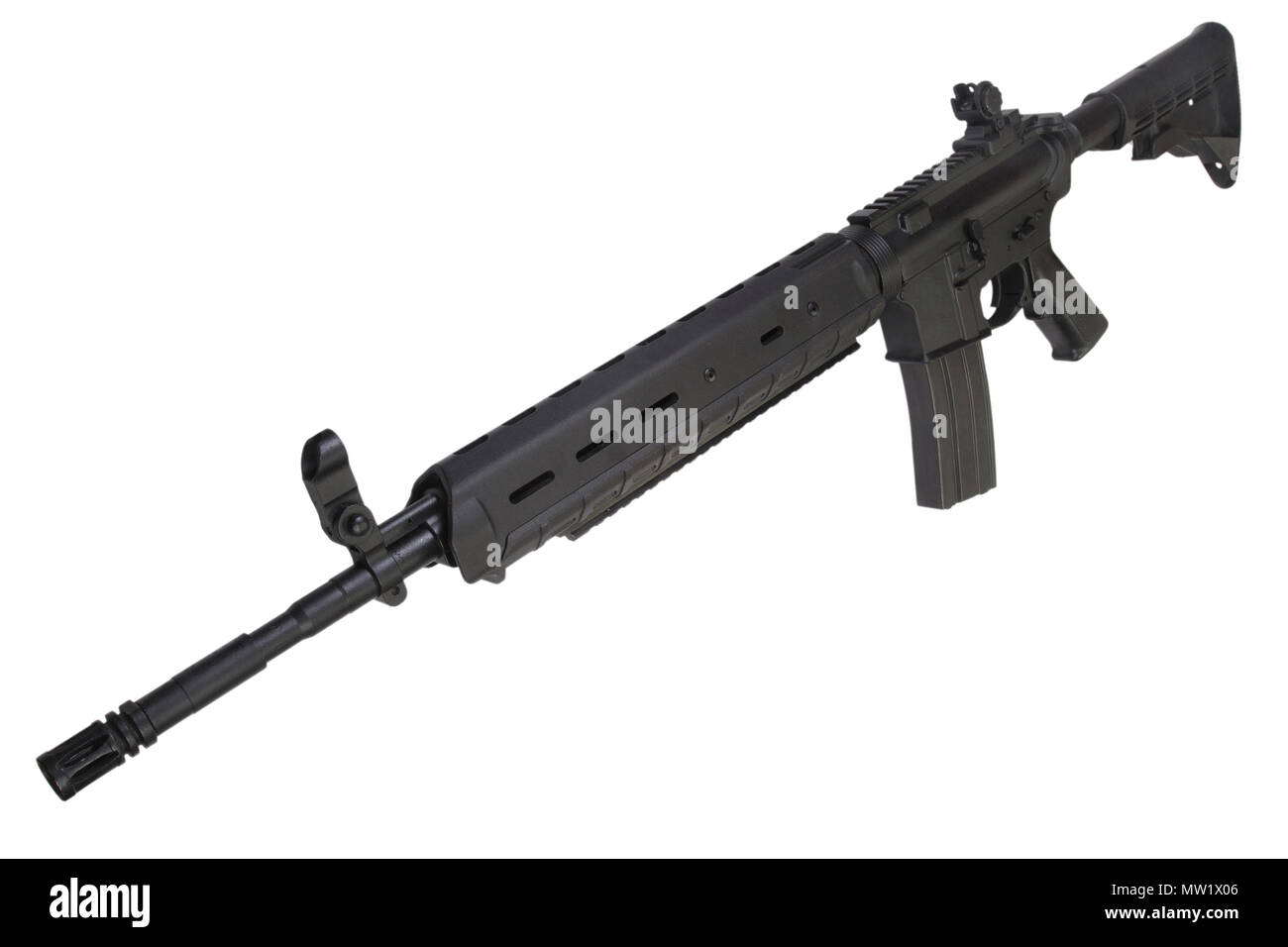 m16 rifle isolated on a white background Stock Photo - Alamy