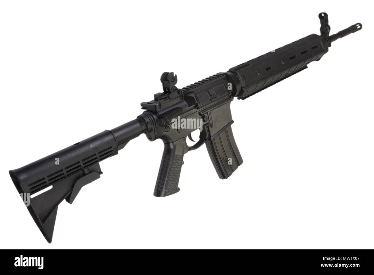 m16 rifle isolated on a white background Stock Photo - Alamy