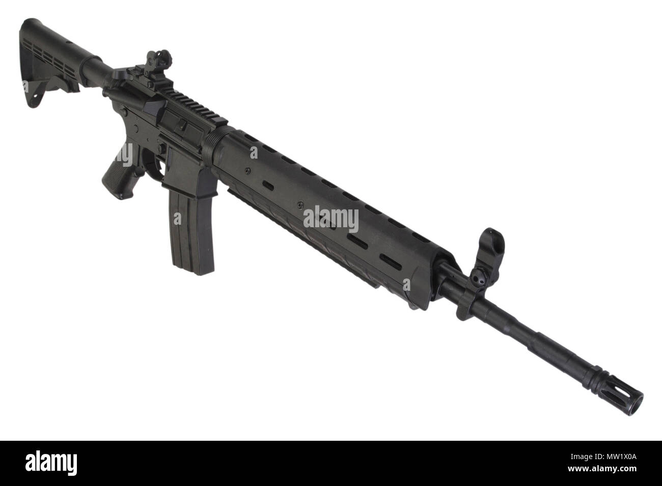 m16 rifle isolated on a white background Stock Photo - Alamy