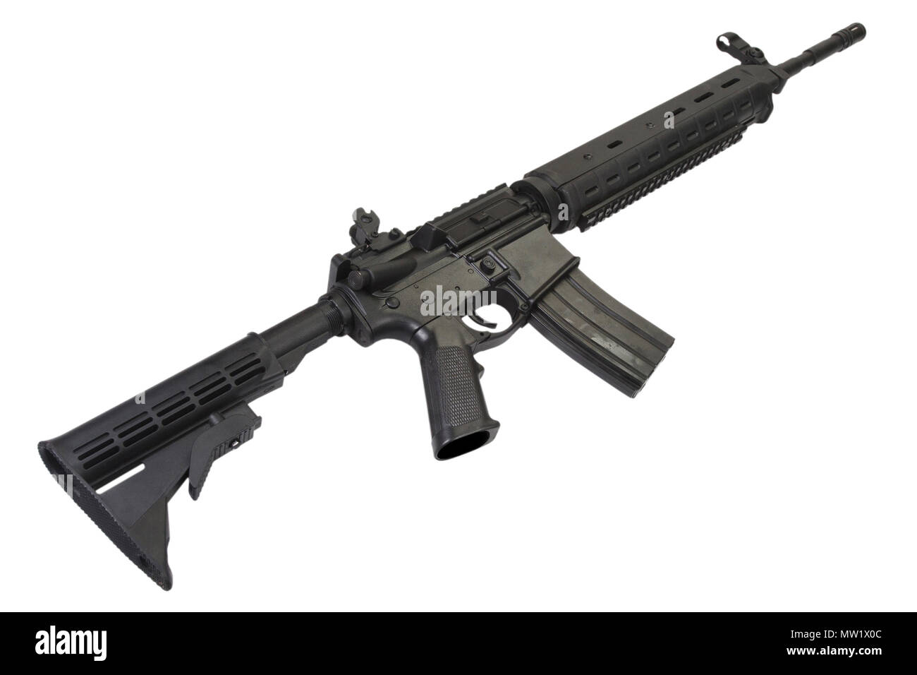m16 rifle isolated on a white background Stock Photo - Alamy