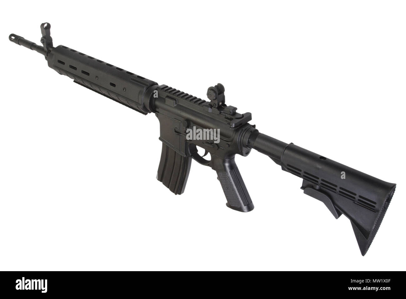 m16 rifle isolated on a white background Stock Photo - Alamy