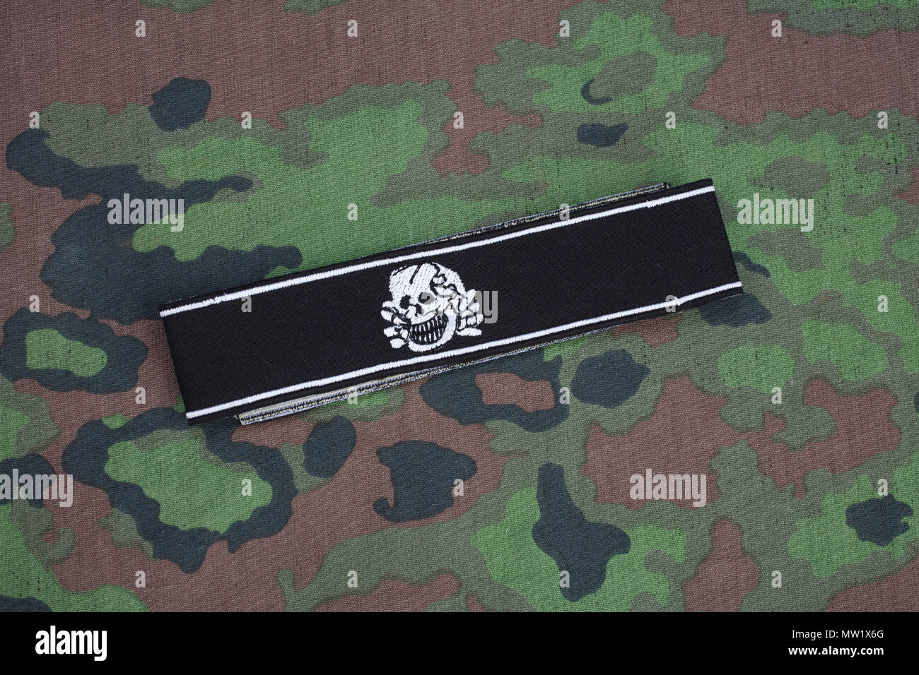 WW2 German Waffen-SS military insignia on SS camouflage uniform Stock ...