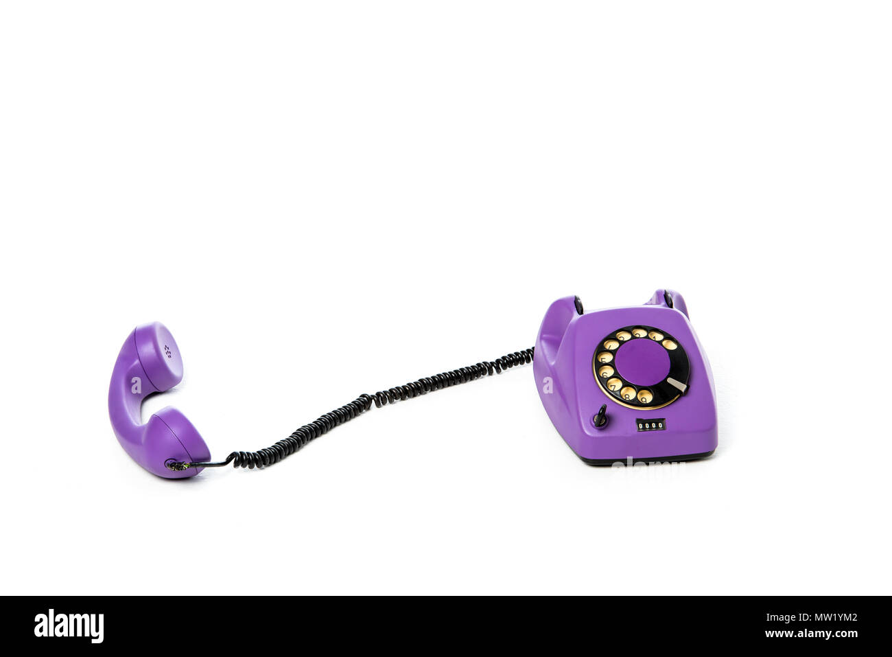 Retro purple telephone tube on hi-res stock photography and images - Alamy