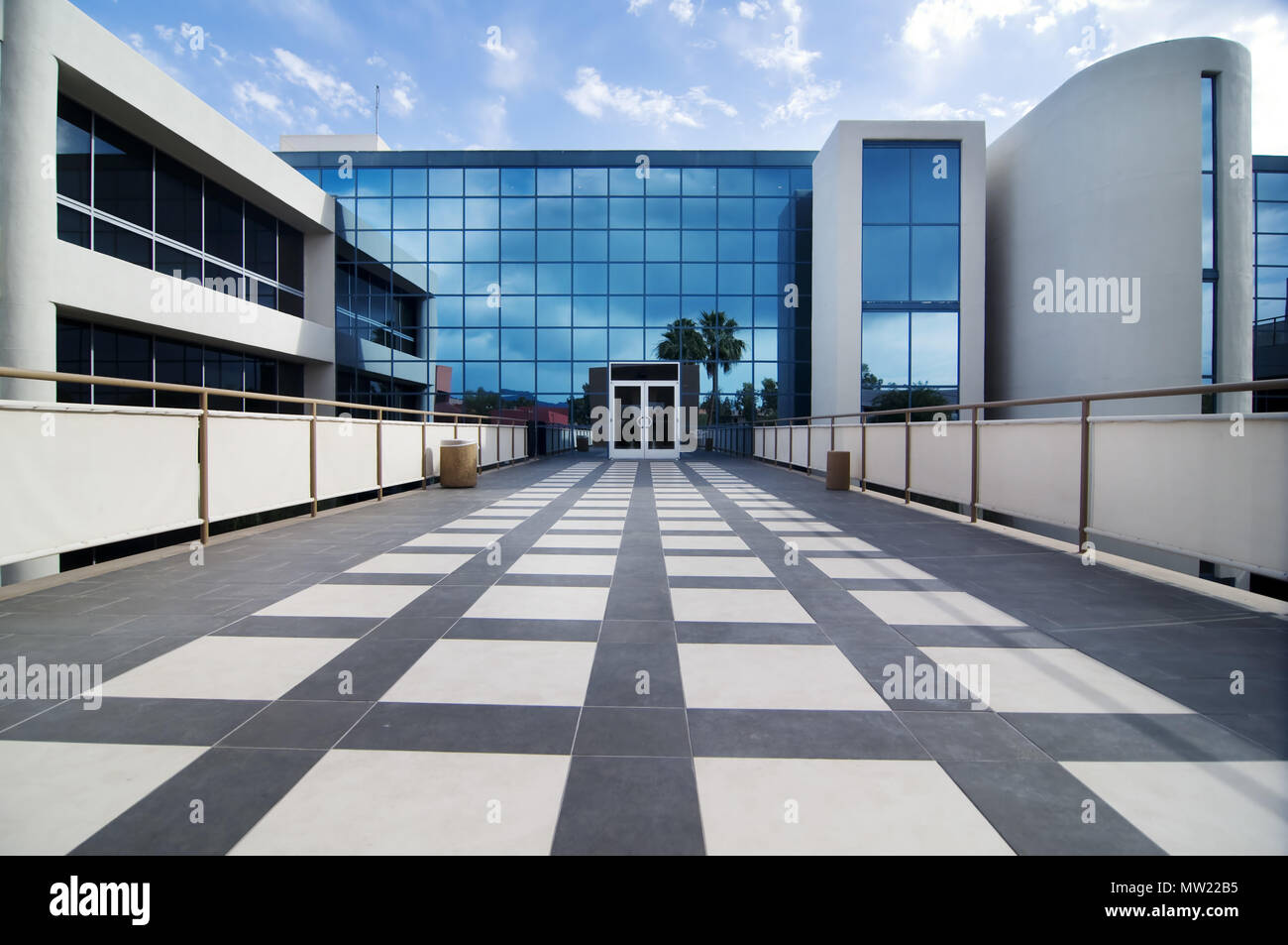 Stylized altered generic corporate modern office building– stock image ...